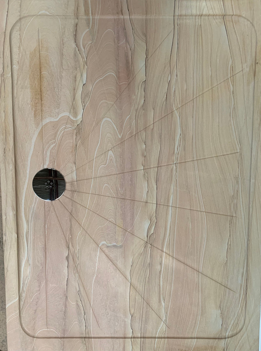 Solid Sandstone | Large Shower Tray | Handcrafted – naturallyofearth
